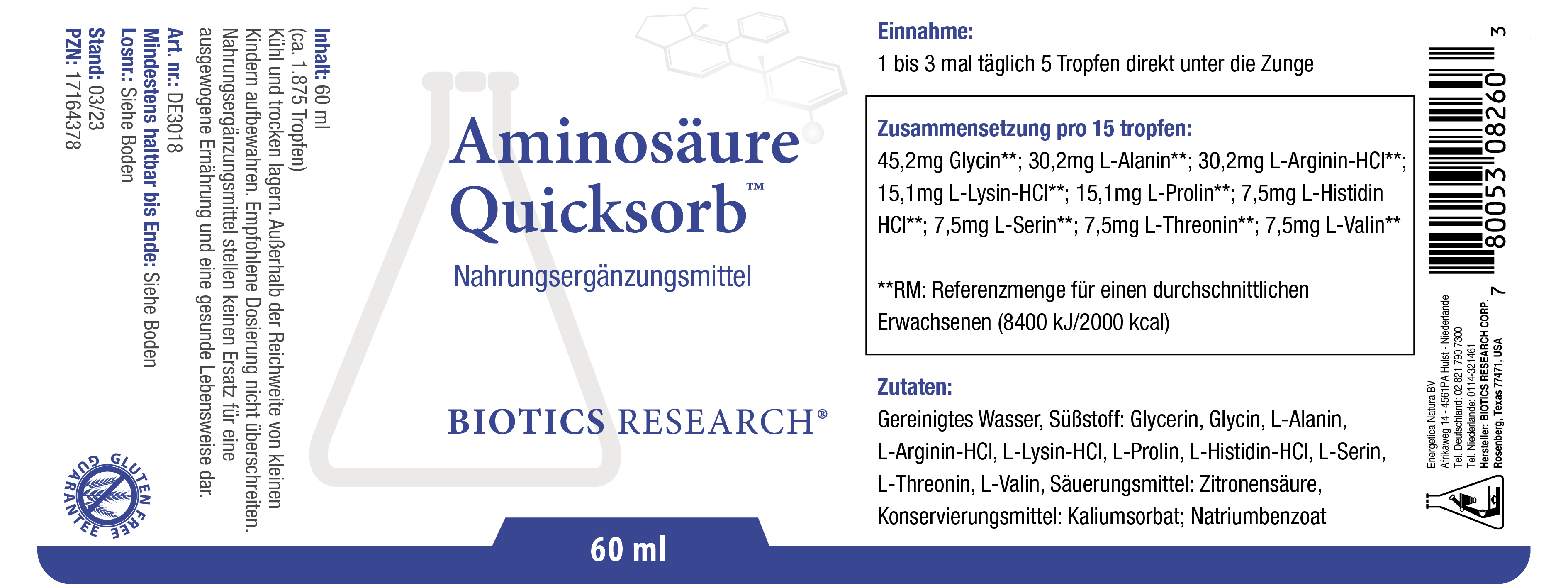 Aminosäure Quicksorb | Wirkung & Vorteile | Energetica Natura